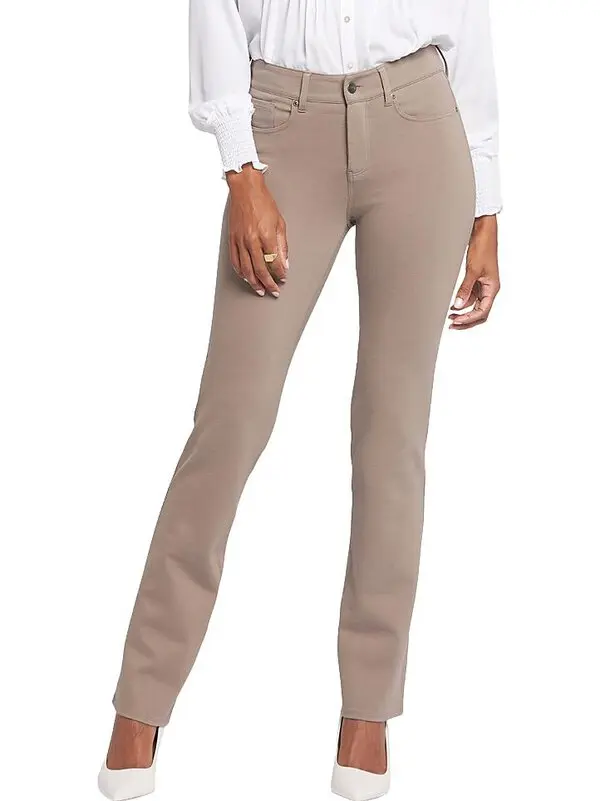 NYDJ Marilyn High Rise Straight Jeans - Saddlewood