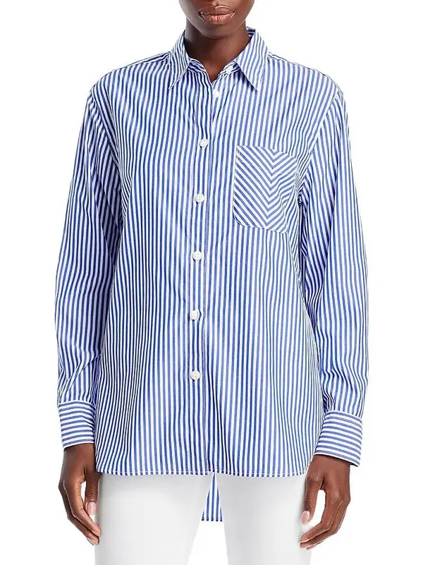 Rag & Bone Icons Maxine Stripe Button-down Shirt - Blustripe