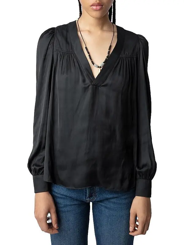 Zadig&Voltaire Telia Satin Blouse - Noir