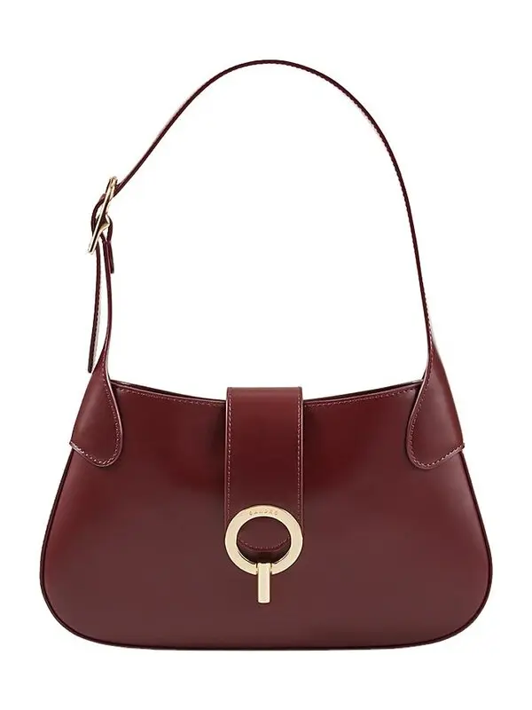 Sandro Leather Shoulder Bag - Bordeaux