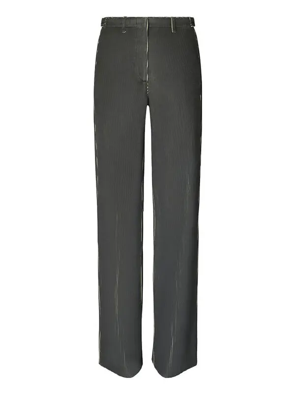 Tory Burch Corduroy Pant - Dark Brown/bright Green