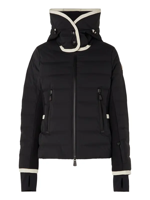 Moncler Lamoura Hooded Quilted Down Ski Jacket - Black