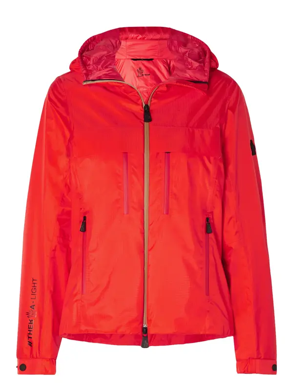 Moncler Vouvry Hooded Gore-tex Ripstop Down Jacket - Orange