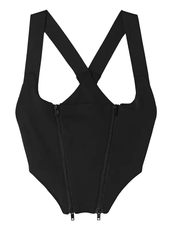Monse Open-back Bustier Top - Black