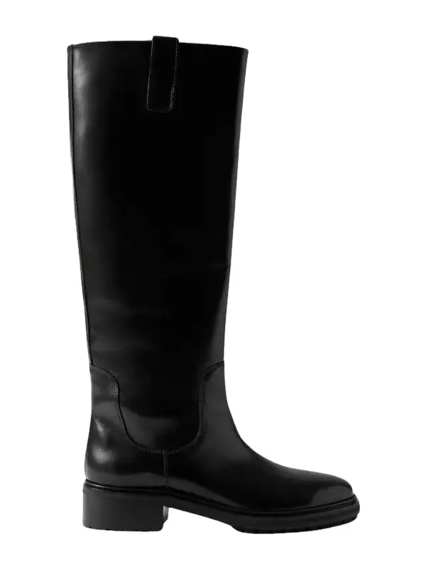 AeydĒ Henry Leather Knee Boots - Black