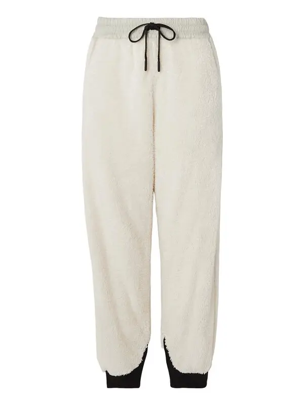 Moncler Shell-trimmed Fleece Ski Pants - White