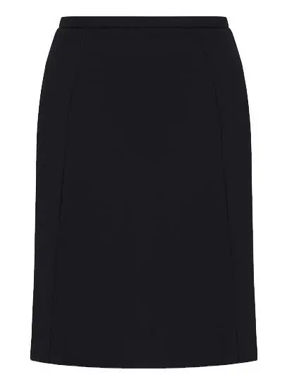 Emporio Armani Barathea-wool Flared Skirt - Blue / Navy