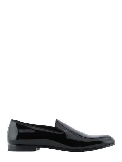 Giorgio Armani Patent Leather Loafers - Black