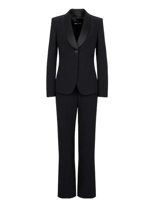 Giorgio Armani Pure Silk Crêpe Tuxedo - Black