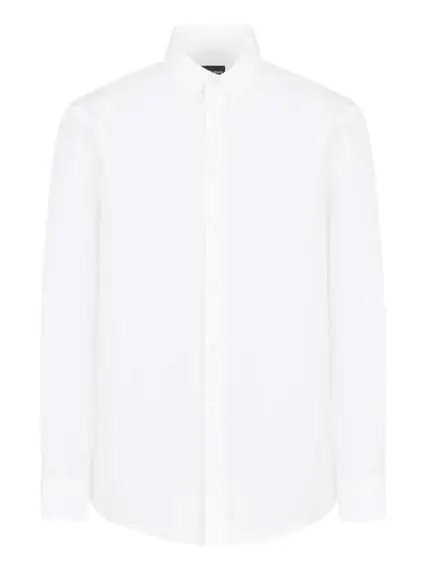 Giorgio Armani Cotton Canvas Shirt - White