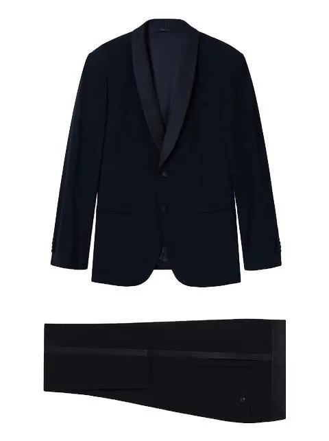 Giorgio Armani Soho Line Single-breasted Tuxedo In Wool Crêpe - Black