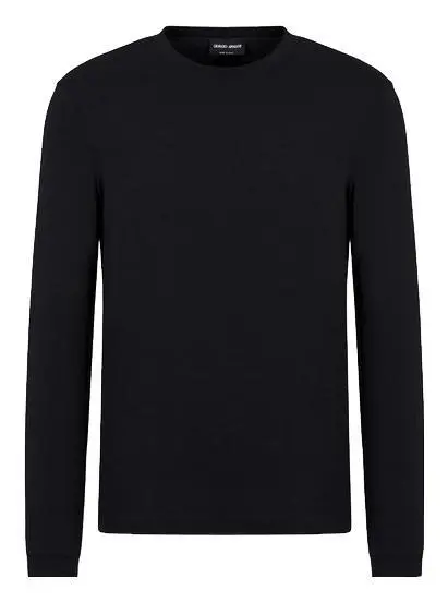 Giorgio Armani Stretch Viscose Jersey Jumper - Black