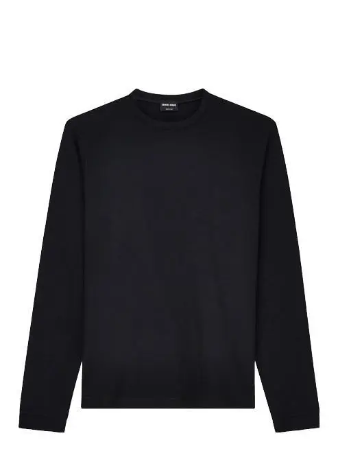 Giorgio Armani Stretch Viscose Jersey Jumper - Black