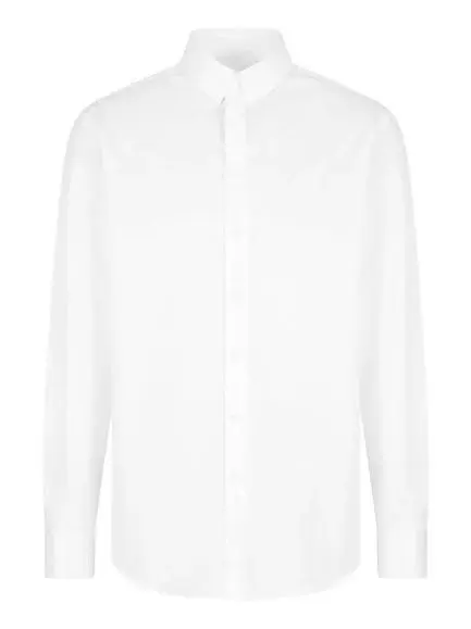 Giorgio Armani Cotton Twill Shirt - White