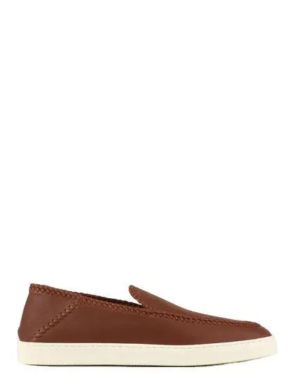 Giorgio Armani Galleria 3 Nappa Leather Slip-ons - Natural