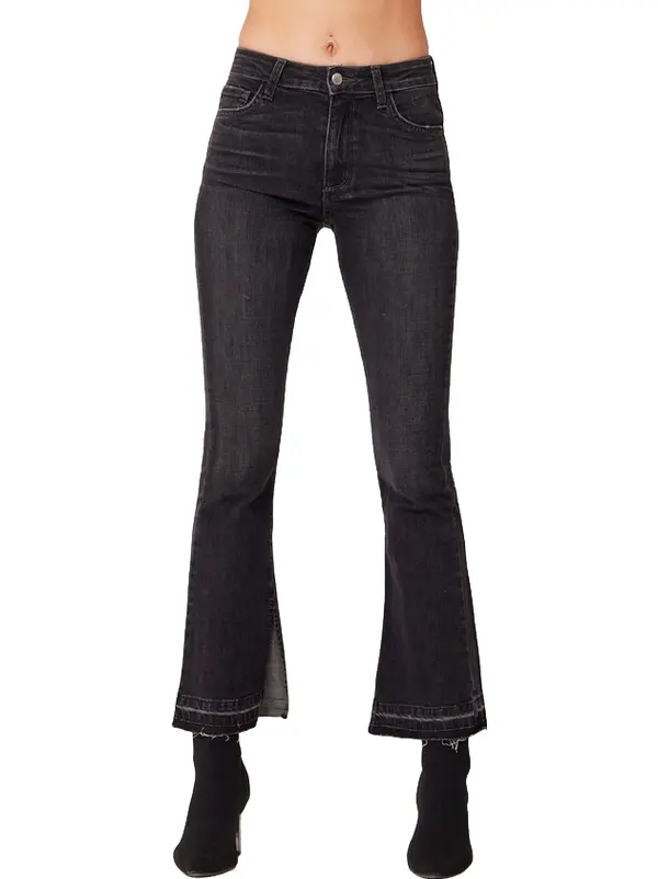 SIWY OUTLET Vicky High-waist Flare Jeans With Inseam Slit - Denim