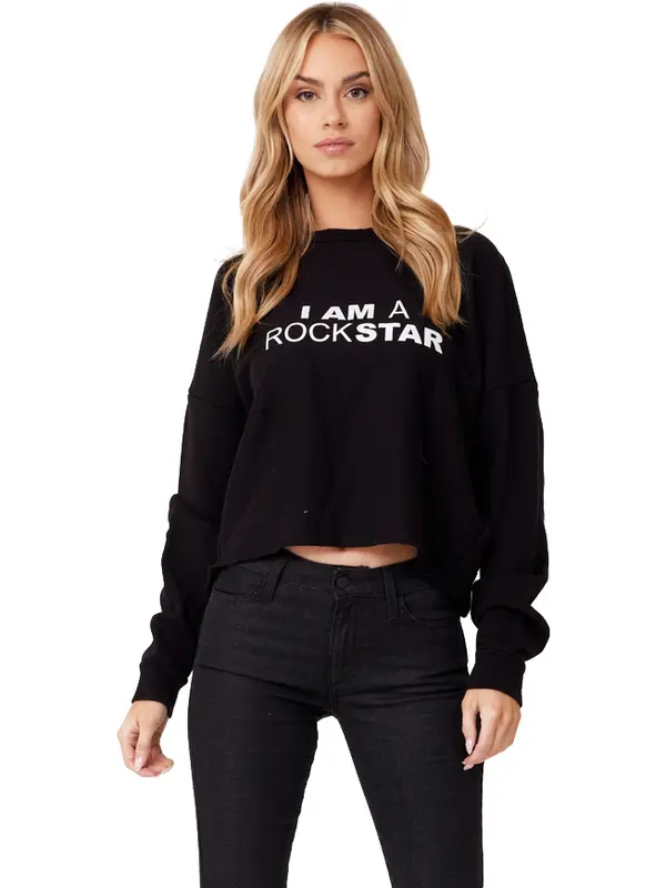 SIWY OUTLET Stellan Sweatshirt Rock Star - Black