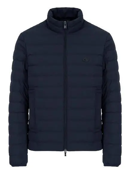Emporio Armani Quilted Nylon Down Jacket - Navy