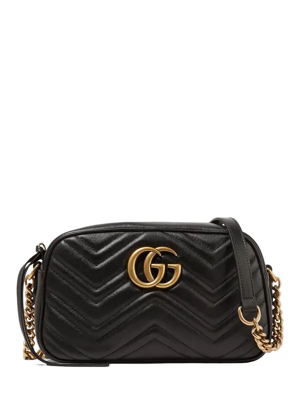 Gucci Gg Marmont Small Camera Shoulder Bag - Black