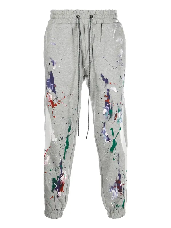 MOSTLY HEARD RARELY SEEN Paint-splattered Tapered Joggers - Grey