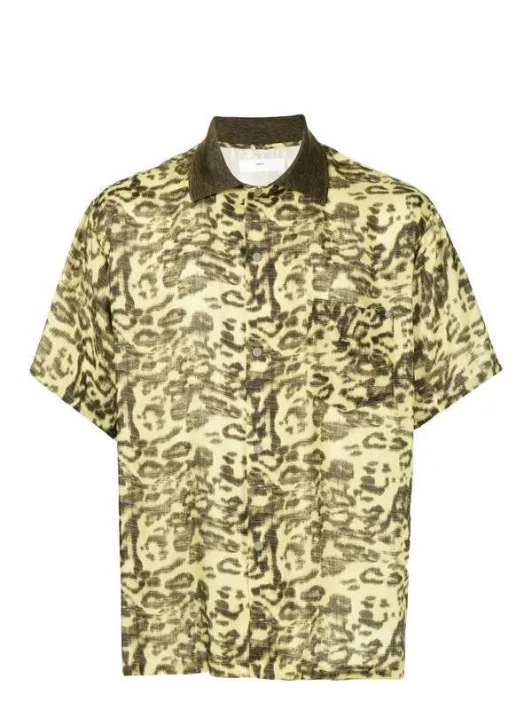 TOGA VIRILIS Leopard Print Short-sleeve Shirt - Yellow