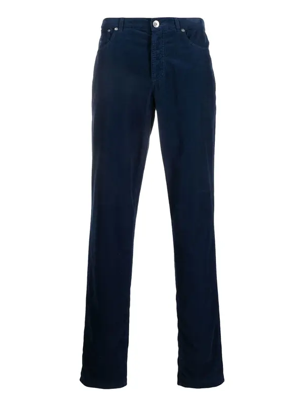 Brunello Cucinelli Corduroy Tapered Pants - Blue