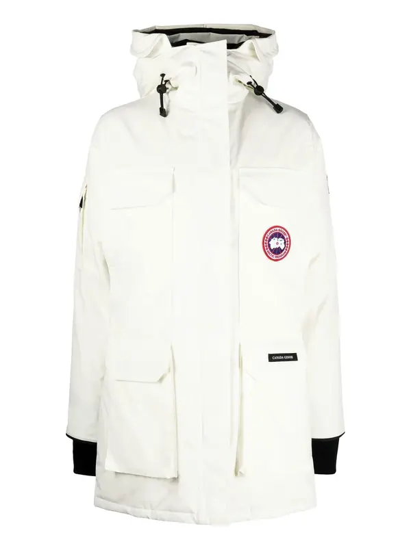 Canada Goose Logo-patch Padded Coat - White