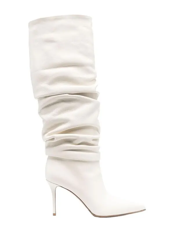 LE SILLA Eva Ruched Boots - White