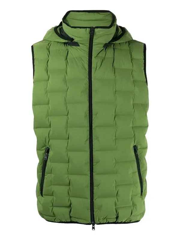 Herno Quilted Down Padded Gilet - Green