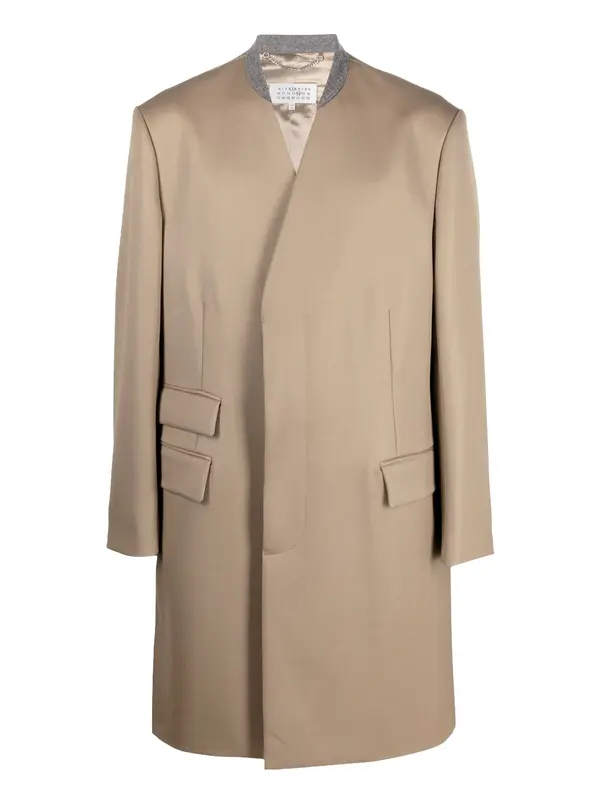 MAISON MARGIELA Cavalry Single-breasted Wool Coat - Neutrals