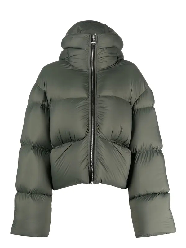 IENKI IENKI Kenny Cropped Padded Jacket - Green