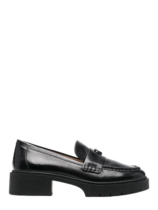 COACH® Leah Leather Loafers - Black