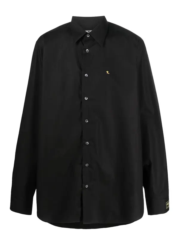 Raf Simons Logo-embroidered Shirt - Black