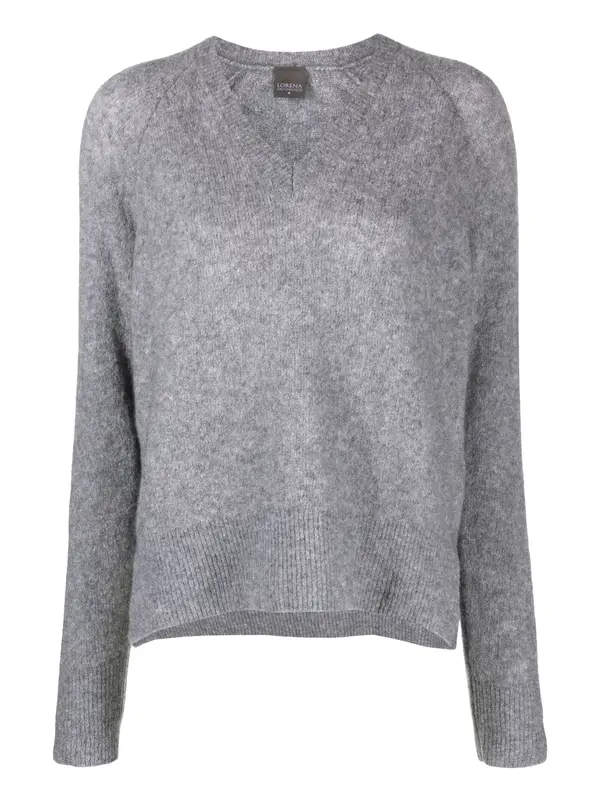 Lorena Antoniazzi V-neck Knitted Jumper - Grey