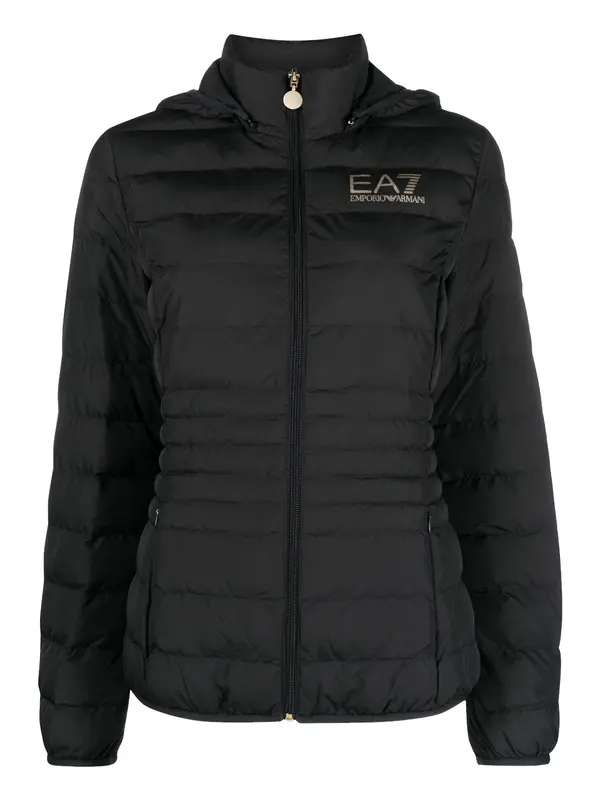 Emporio Armani Core Hooded Puffer Jacket - Black