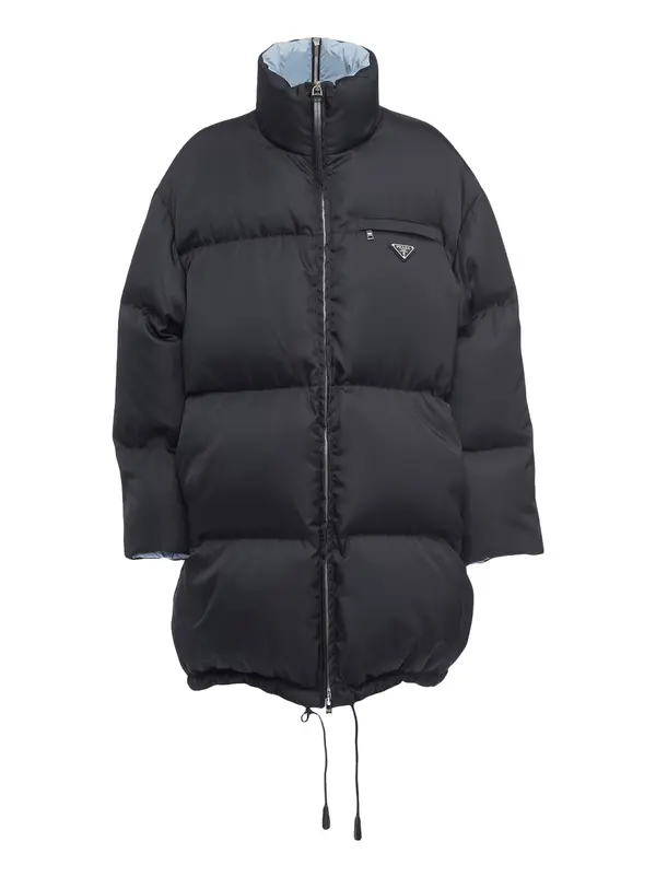 Prada Re-nylon Gabardine Down Coat - Black