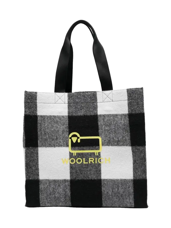 Woolrich Logo-print Check Tote Bag - Black