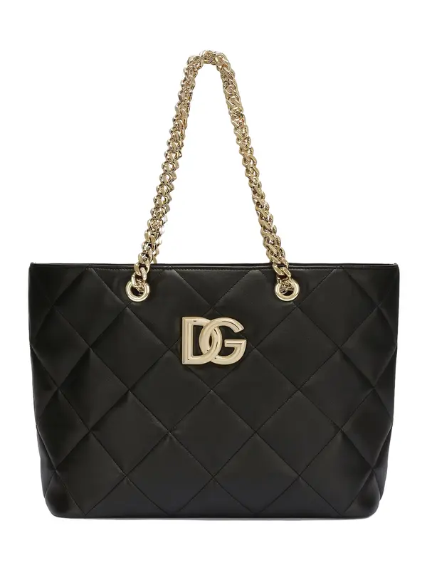 Dolce & Gabbana 3.5 Quilted Shopper Bag - Black