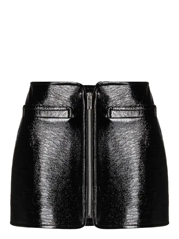 COURREGES Vinyl Mini Skirt - Black
