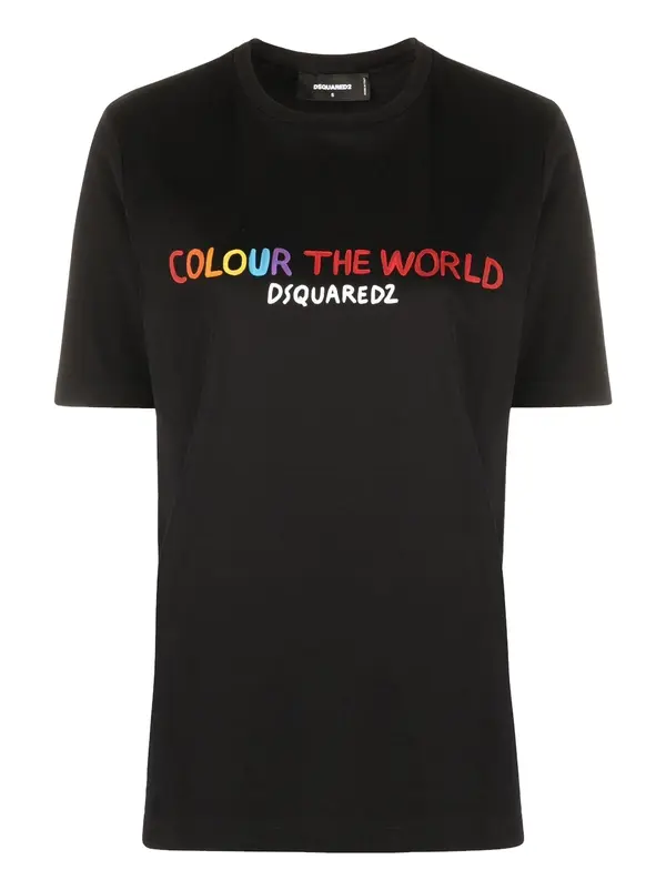 Dsquared2 Slogan-print T-shirt - Black