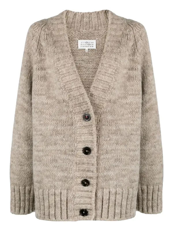 MAISON MARGIELA Chunky Knit Cardigan - Neutrals