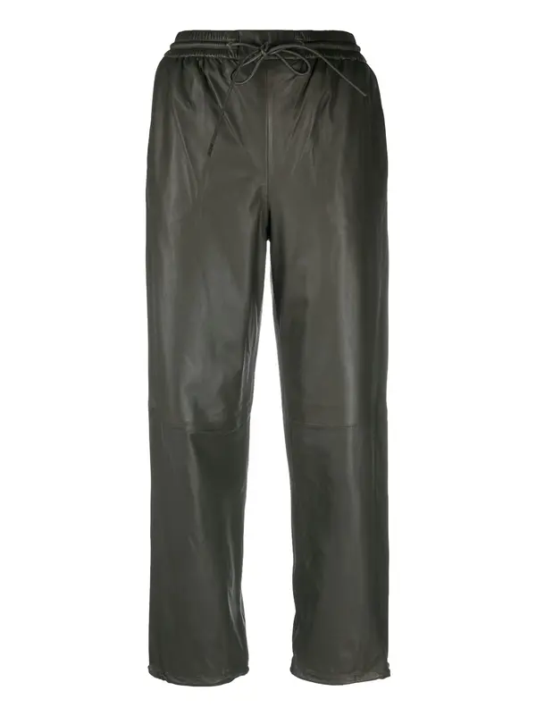 YVES SALOMON Lambskin Trousers - Green