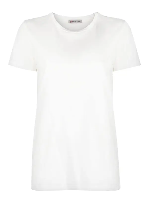 Moncler Logo-patch Ribbed T-shirt - White
