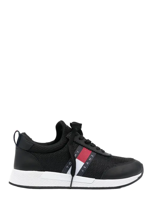 Tommy Hilfiger Flexi Leather Sneakers - Black