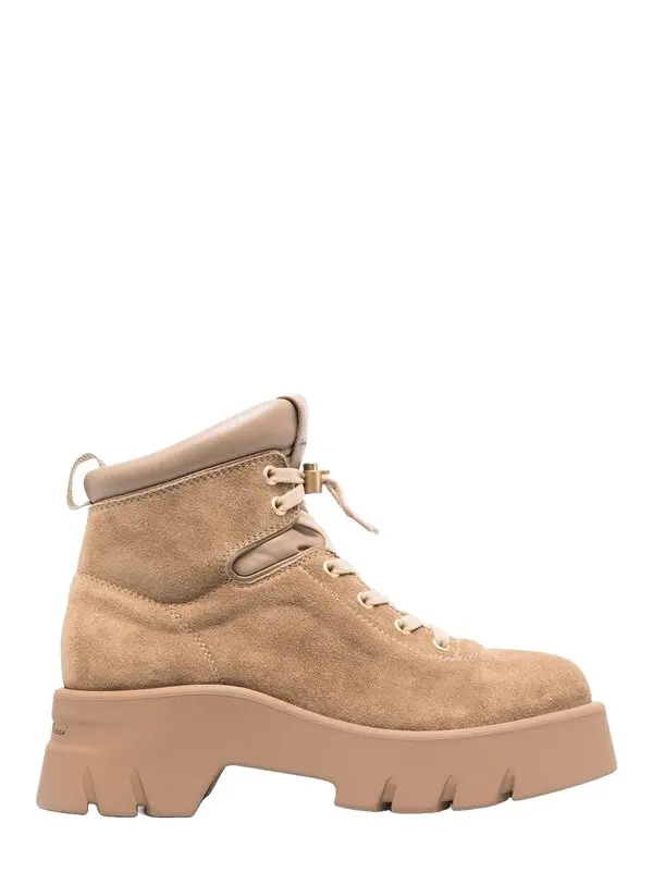 GIANVITO ROSSI Suede Lace-up Boots - Brown