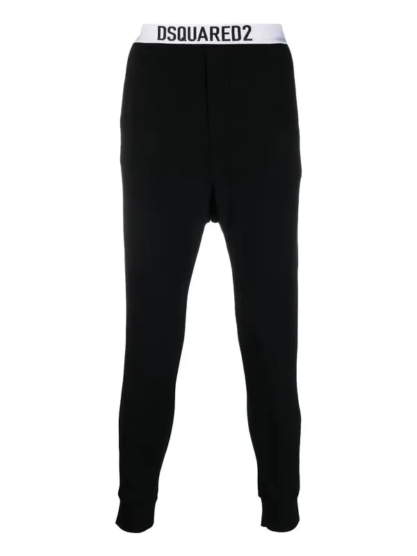 Dsquared2 Logo-waistband Sleep Leggings - Black