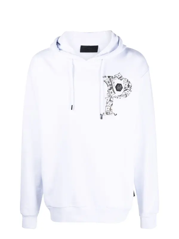 Philipp Plein Money Graphic-print Hoodie - White