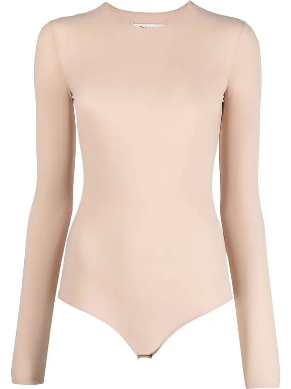 MAISON MARGIELA Round-neck Jersey Bodysuit - Neutrals
