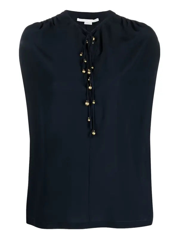 Stella McCartney Buttoned Silk Blouse - Black