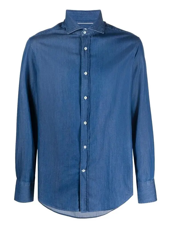 Brunello Cucinelli Long-sleeve Denim Shirt - Blue